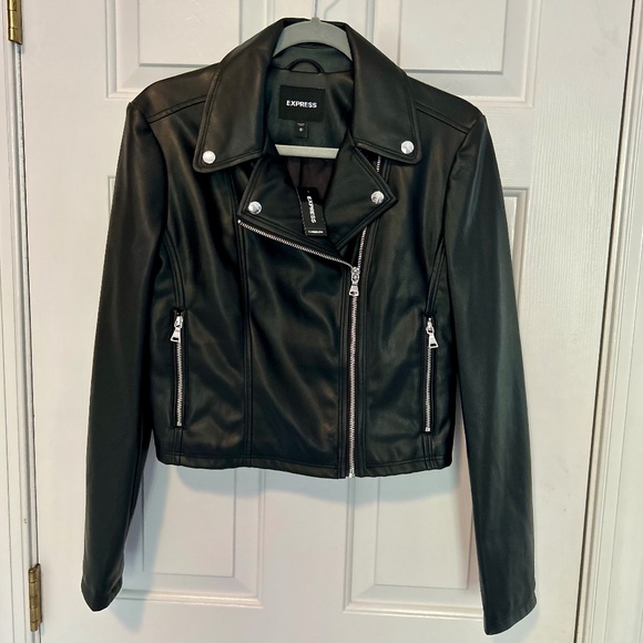 Express | Jackets & Coats | Express Faux Leather Moto Jacket Sm | Poshmark